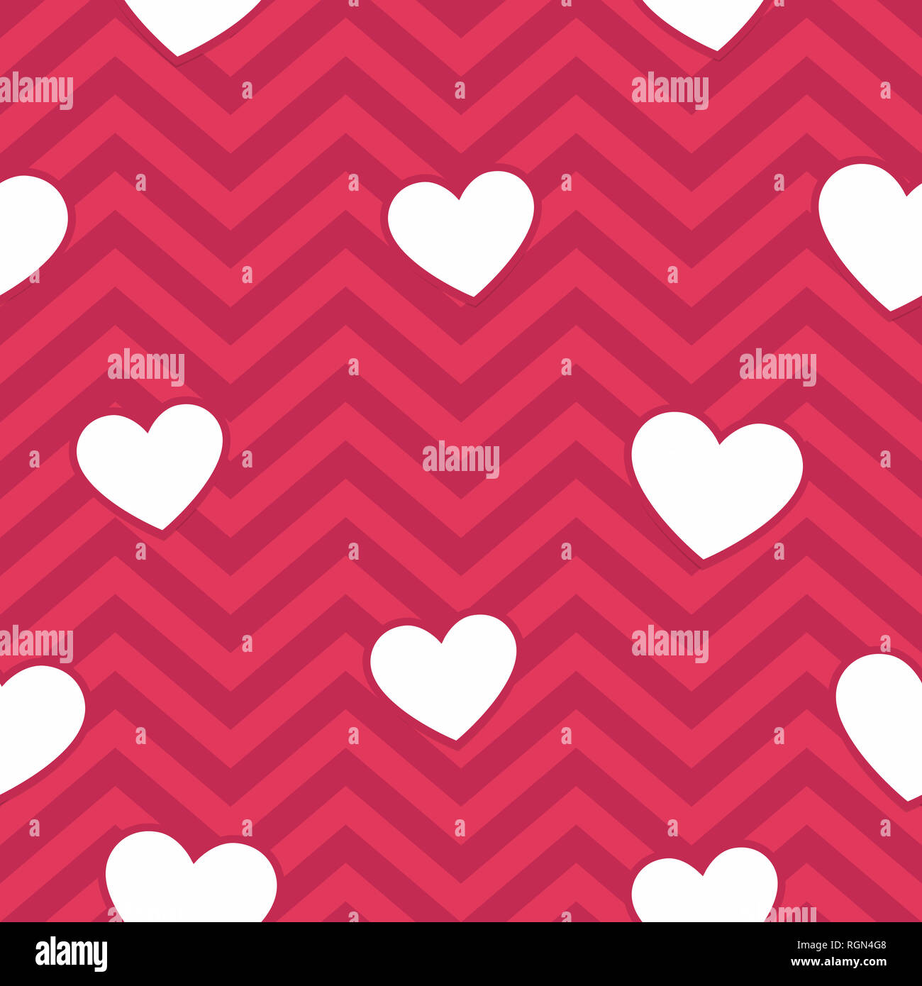 Valentine Day Pink Hearts Geometric Seamless Background , Pattern ...