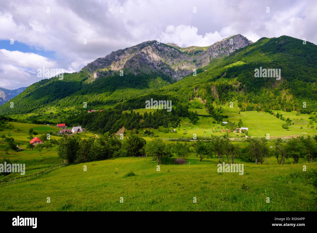 Albania, Shkoder County, Albanian Alps, Kelmend Region, Lepushe Stock ...