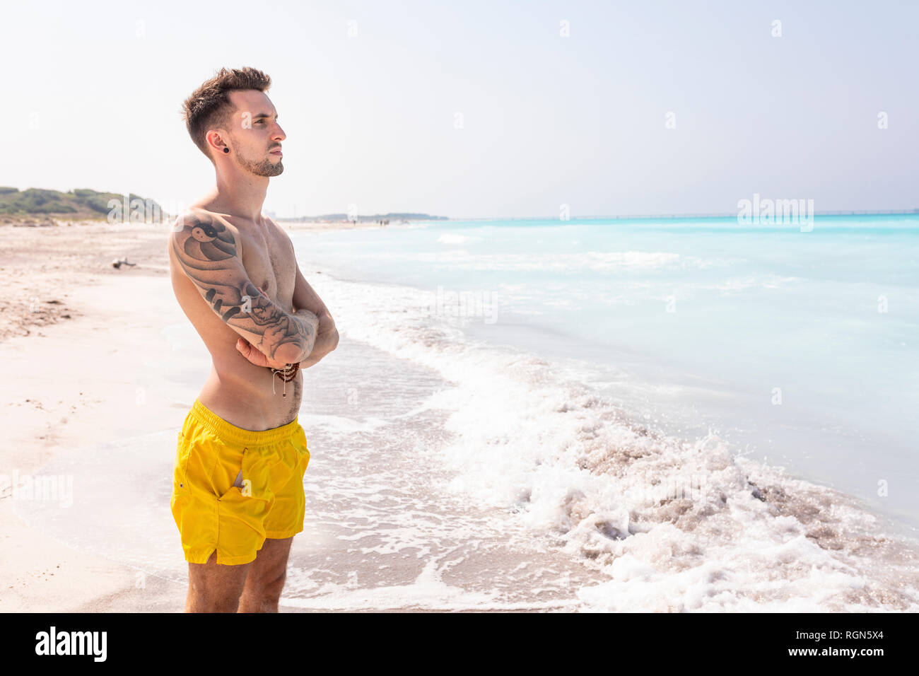 Man in trunks hi-res stock photography and images - Alamy