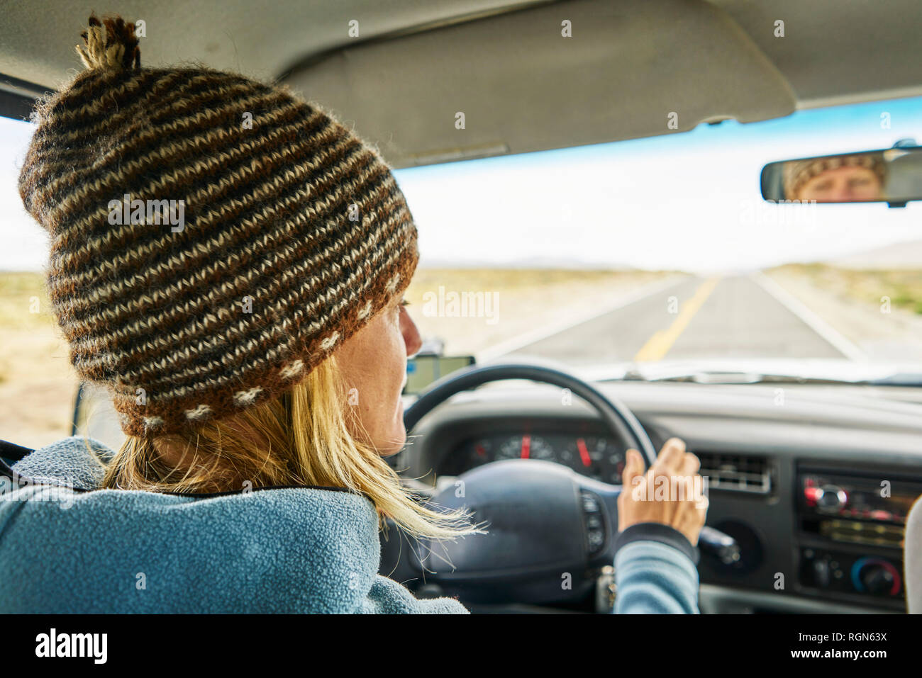 Peru, Arequipa, woman driving car on Panamericana Stock Photo - Alamy
