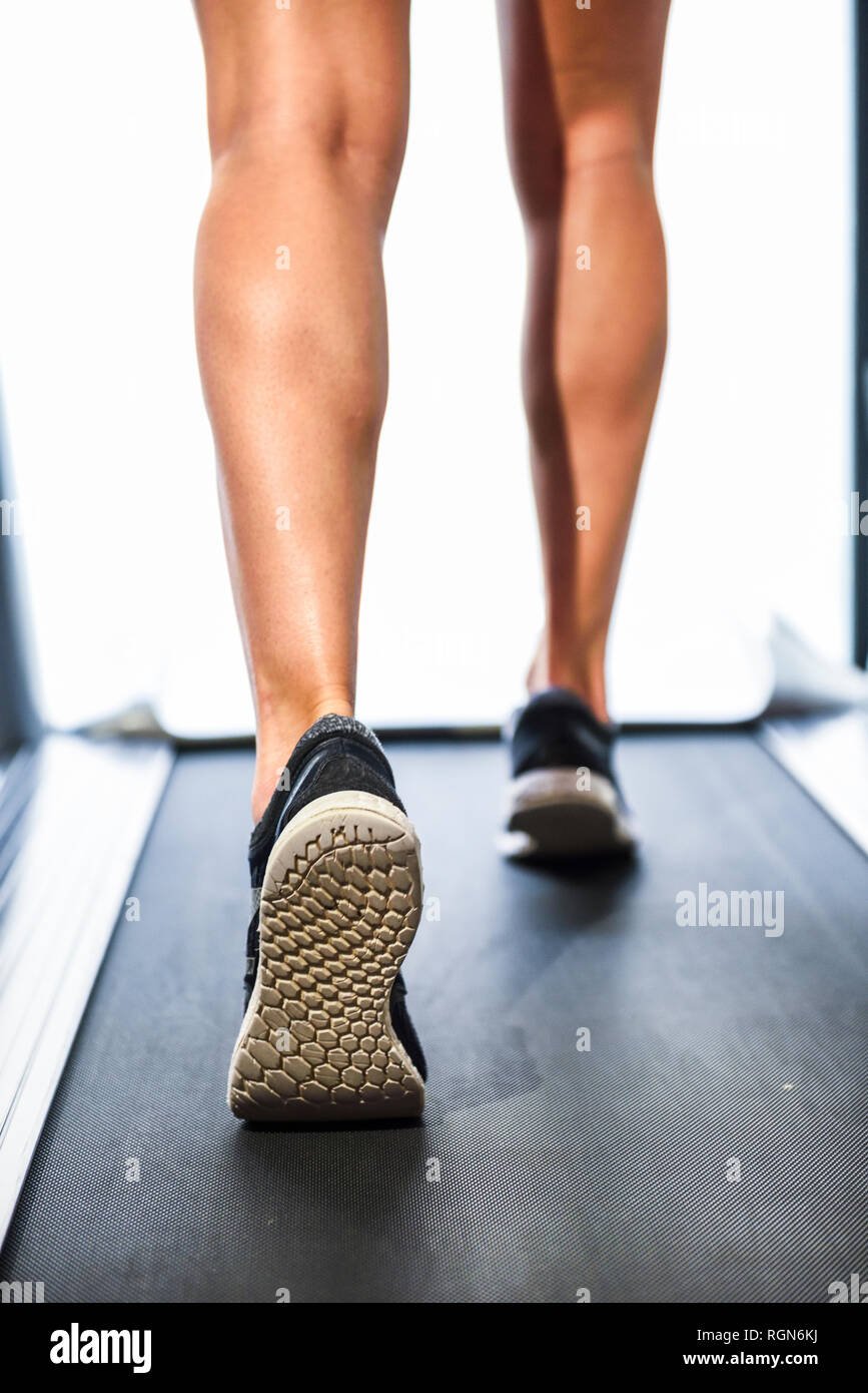 Person running on a treadmill Stock Photo - Alamy