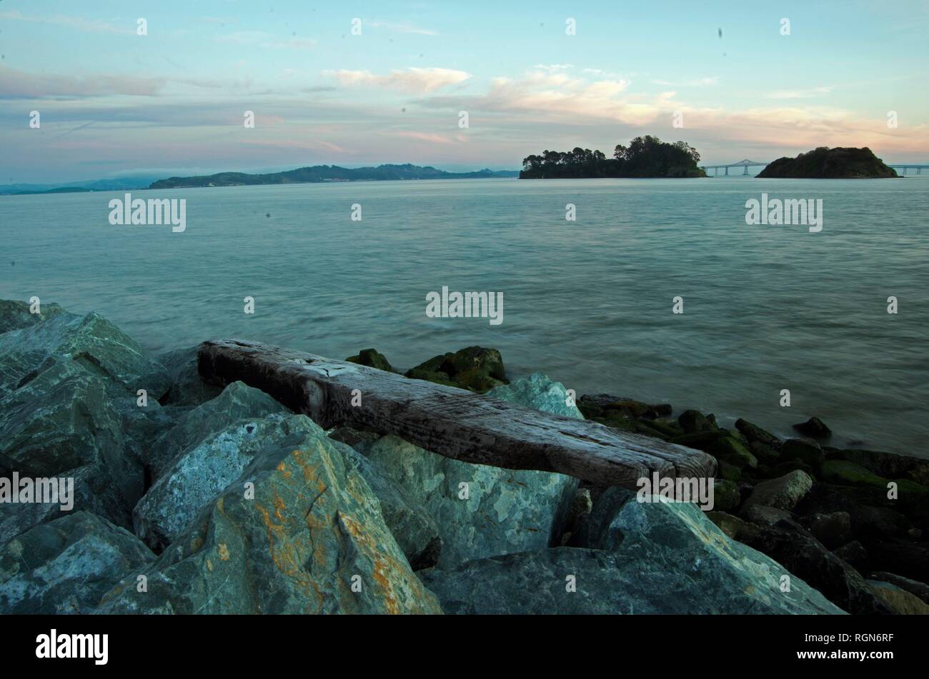 The Richmond Bridge can be seen from the Loch Lomond Yacht Harbor ...