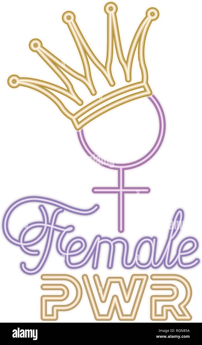 female power label isolated icon Stock Vector Image & Art - Alamy