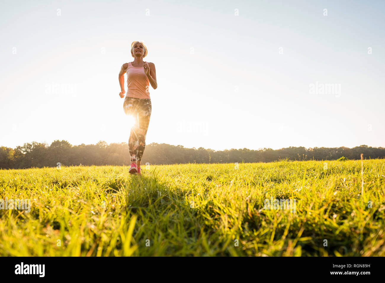 Senior joggers countryside hi-res stock photography and images - Alamy