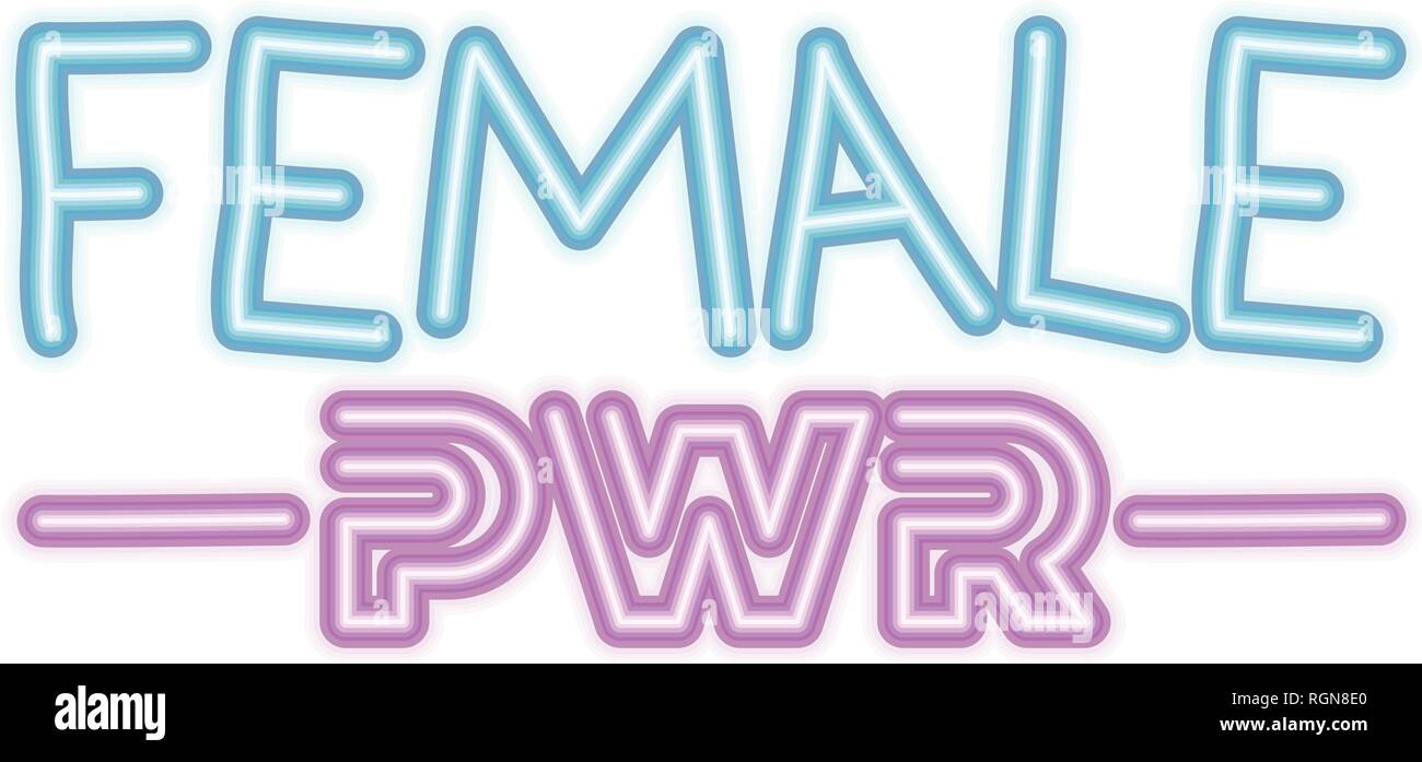 female power label isolated icon Stock Vector Image & Art - Alamy
