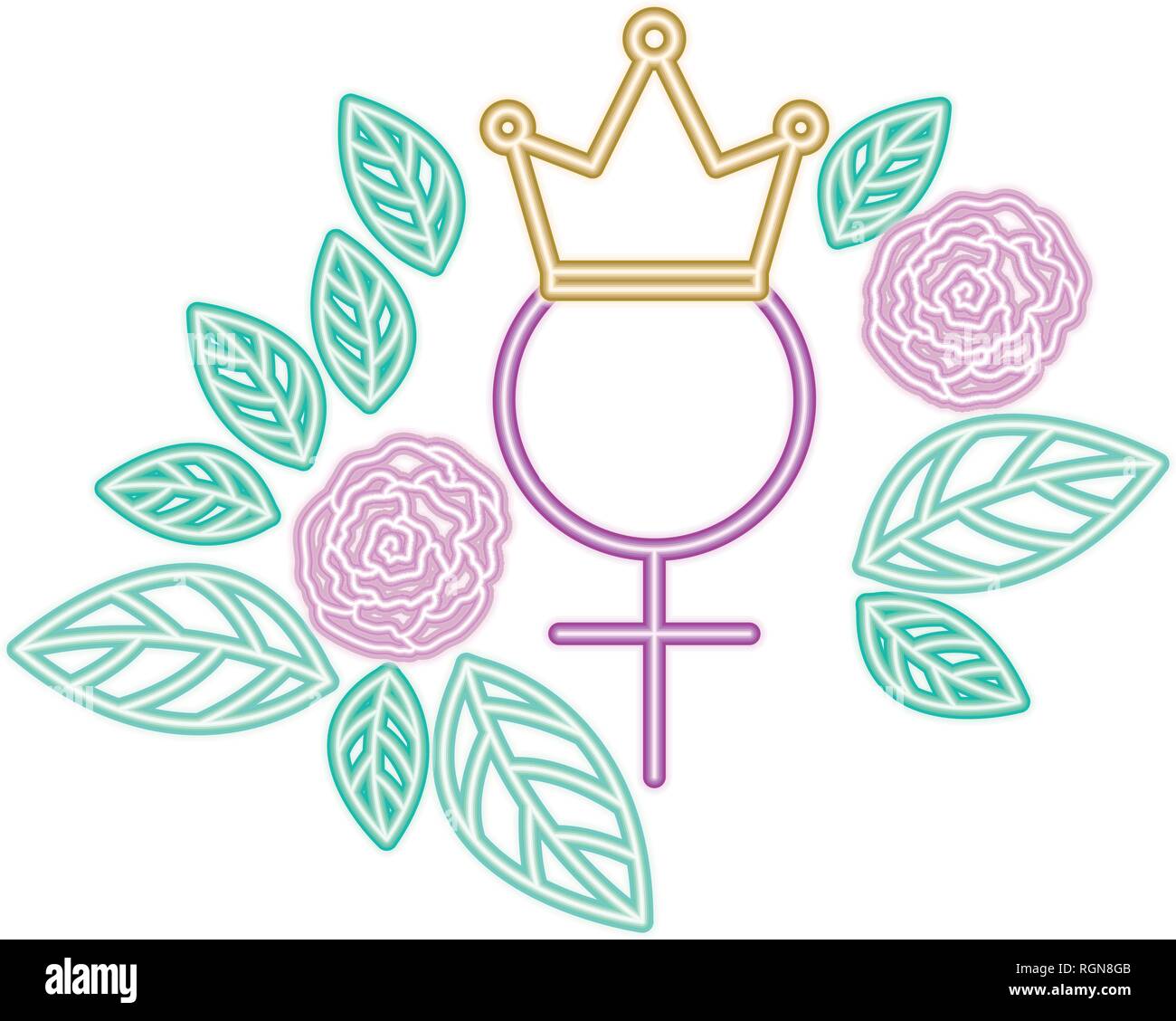 gender female symbol with crown Stock Vector Image & Art - Alamy