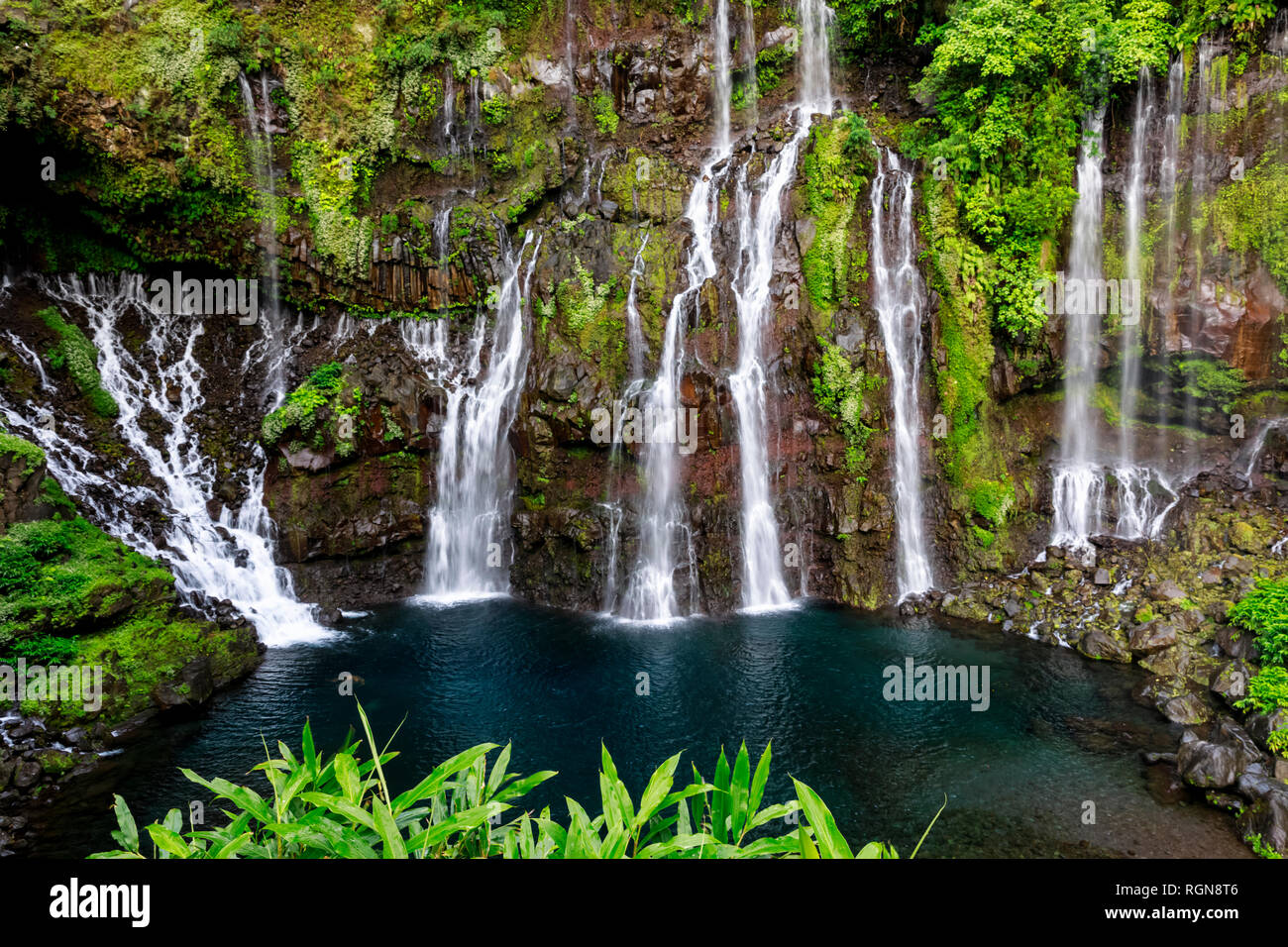 Reunion, Cascade Grand-Galet Stock Photo - Alamy