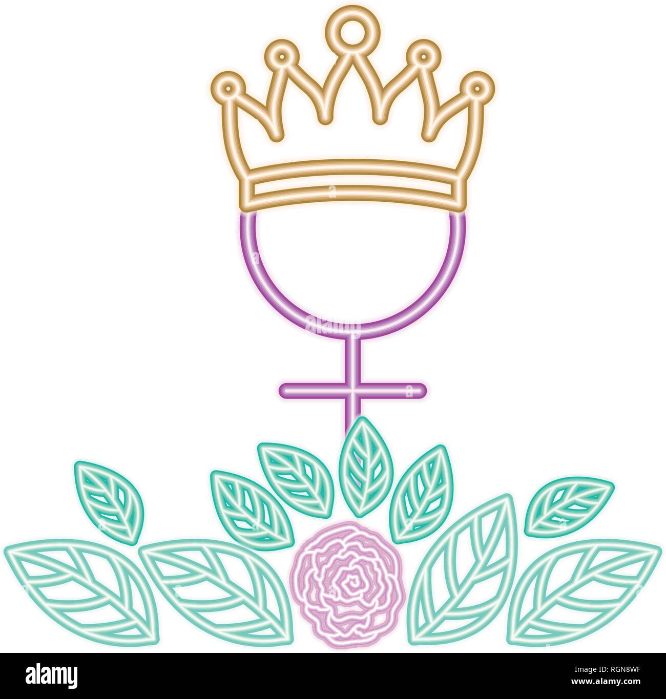 gender female symbol with crown Stock Vector Image & Art - Alamy