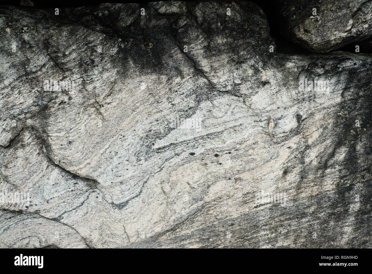Gray Stone Nature Mountain Background Texture. Rough White Black Rock ...
