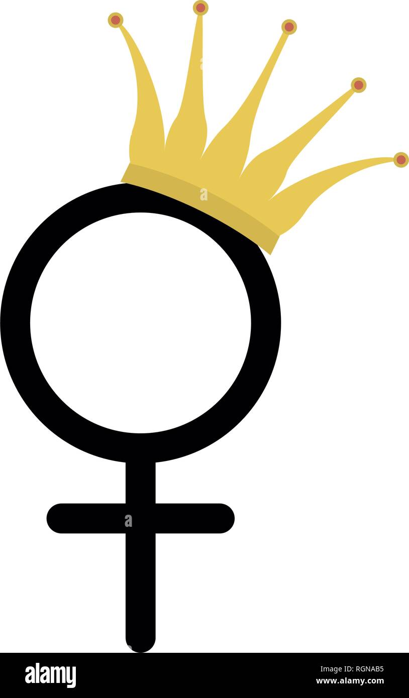 gender female symbol with crown Stock Vector Image & Art - Alamy