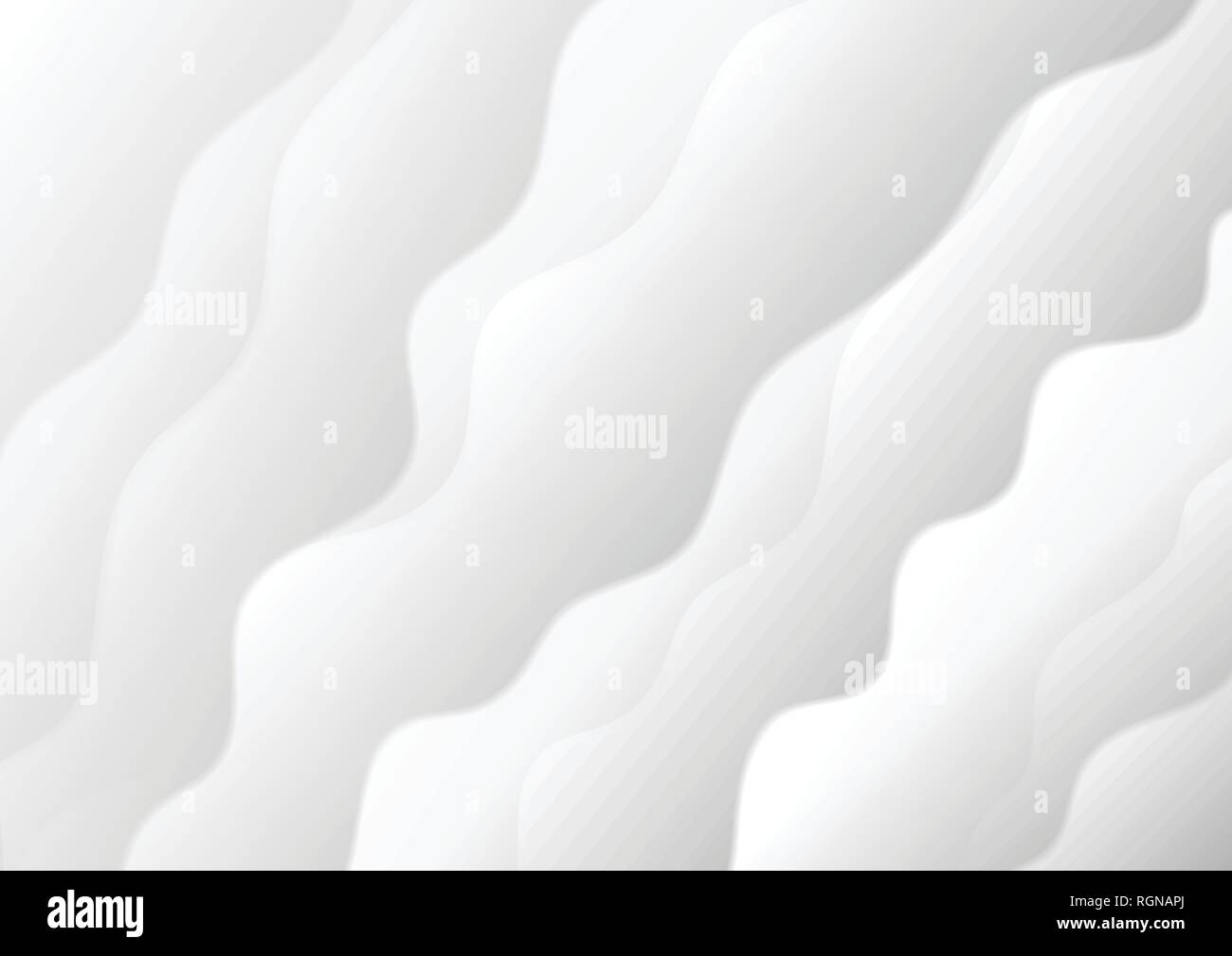 Abstract white and grey soft waves background. Vector design Stock ...