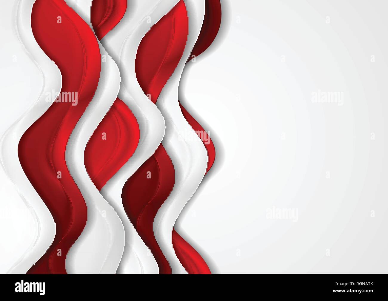 Red And White Wave Background