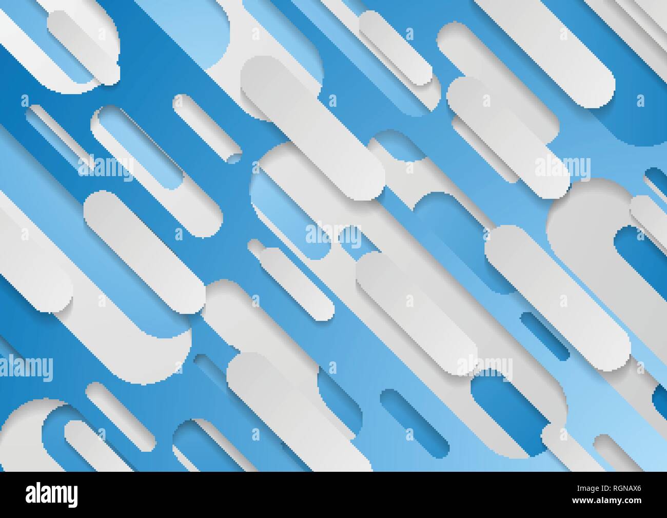 Blue and grey tech shapes abstract background. Vector design Stock ...