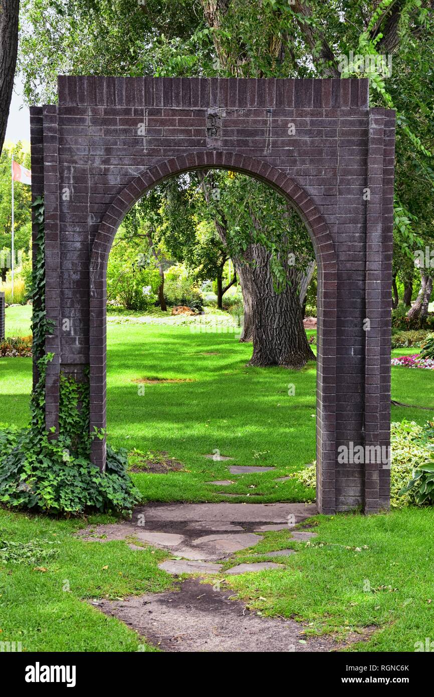 Views from the International Peace Gardens which is a botanical garden ...