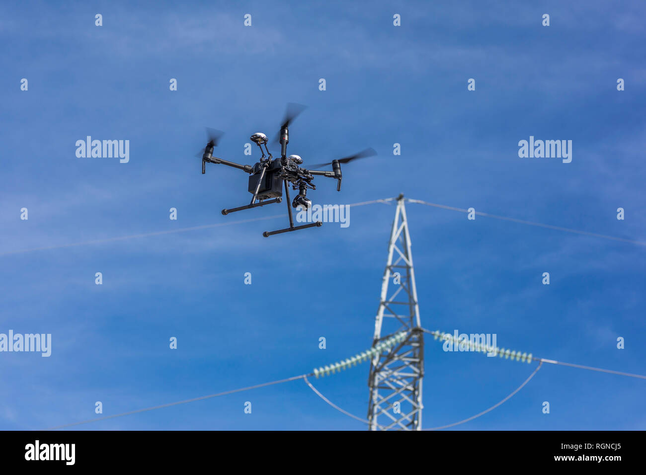 Drone UAV flying and working for thermal analysis of Solar Energy ...