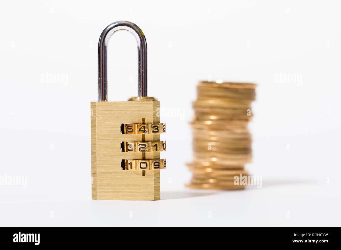 Money and lock, financial and economic security and protection Stock ...