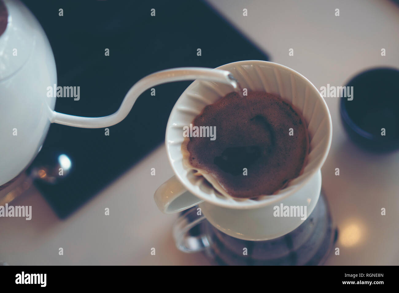drip coffee, filter coffee in cafe Stock Photo - Alamy