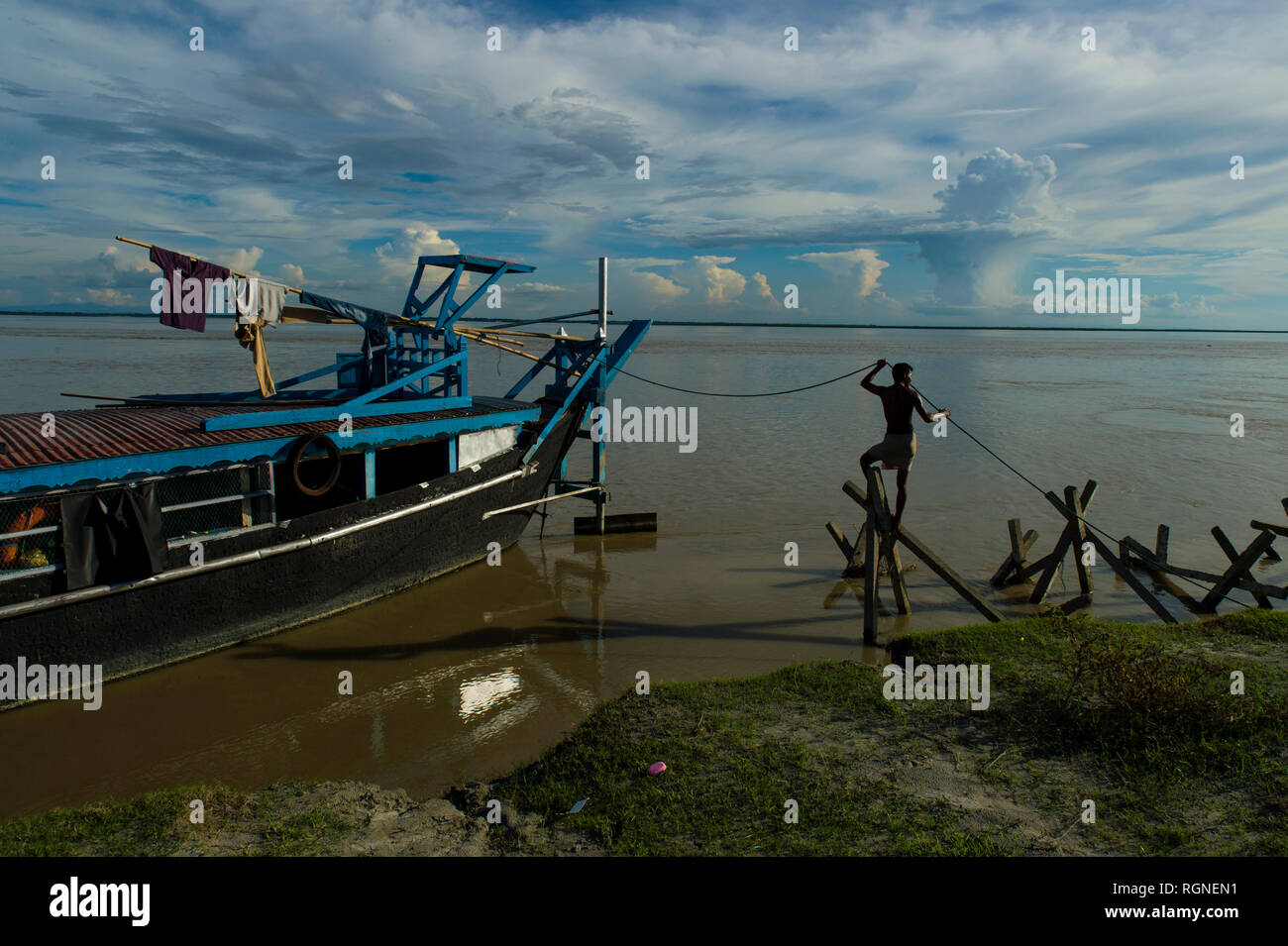 Majuli ferry hi-res stock photography and images - Alamy