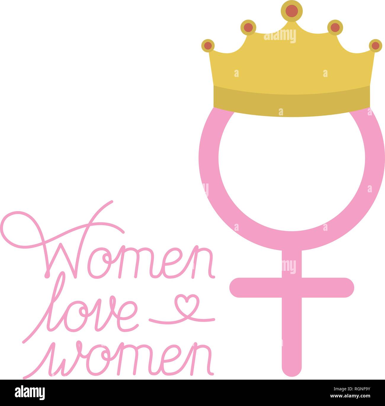 gender female symbol with crown Stock Vector Image & Art - Alamy