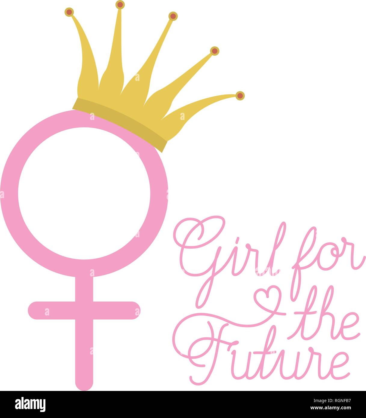 gender female symbol with crown Stock Vector Image & Art - Alamy