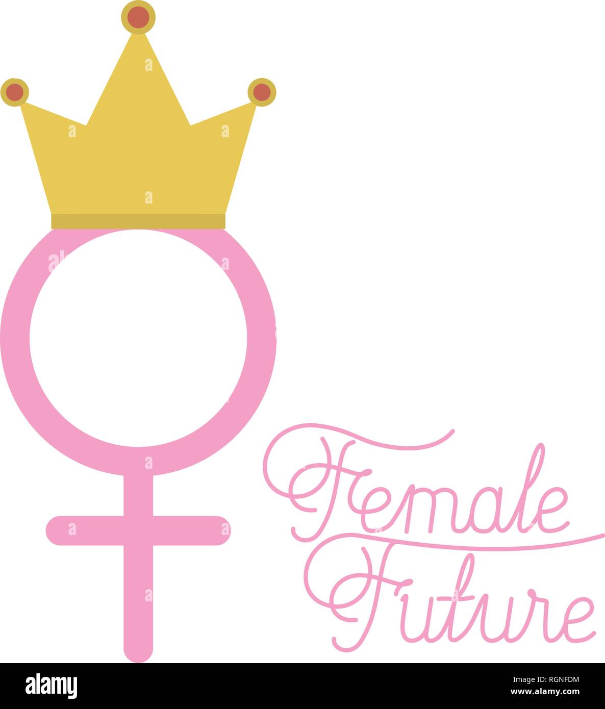 gender female symbol with crown Stock Vector Image & Art - Alamy
