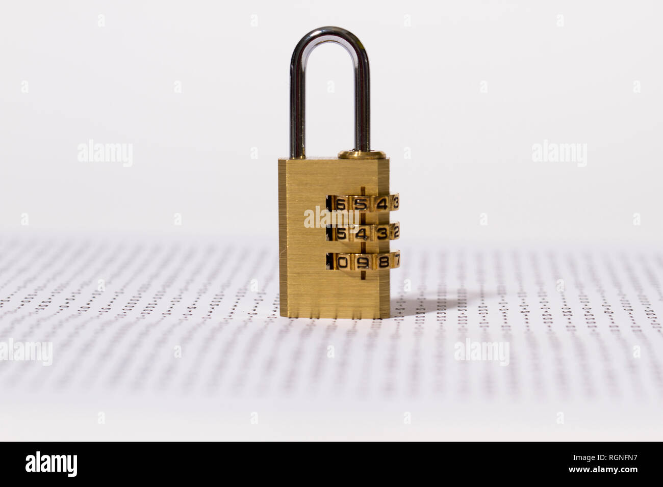 Digital code and lock, network data security Stock Photo - Alamy
