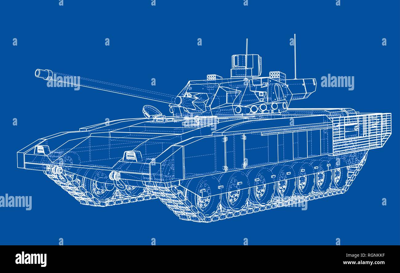Blueprint of realistic tank Stock Vector Image & Art - Alamy