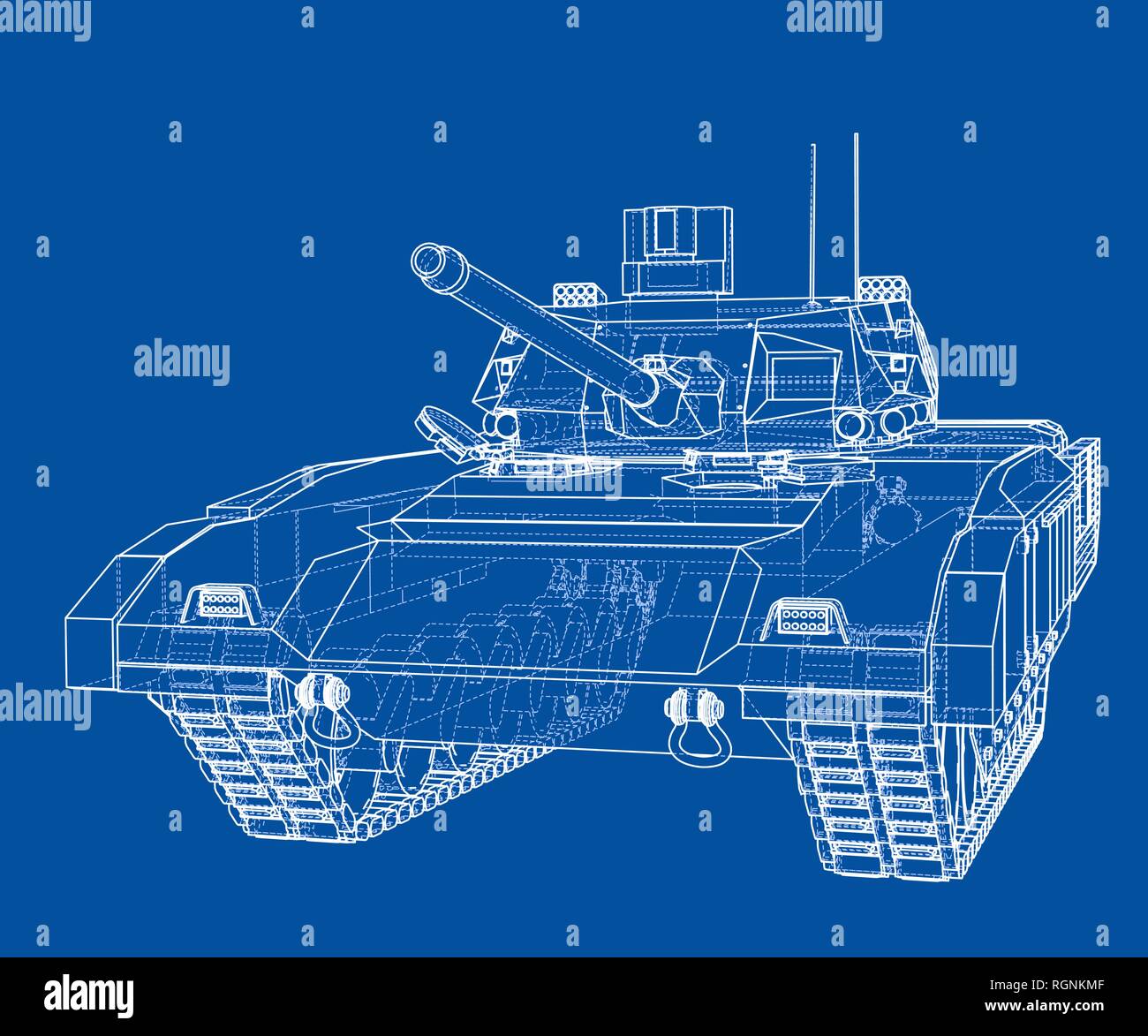 Blueprint of realistic tank Stock Vector Image & Art - Alamy