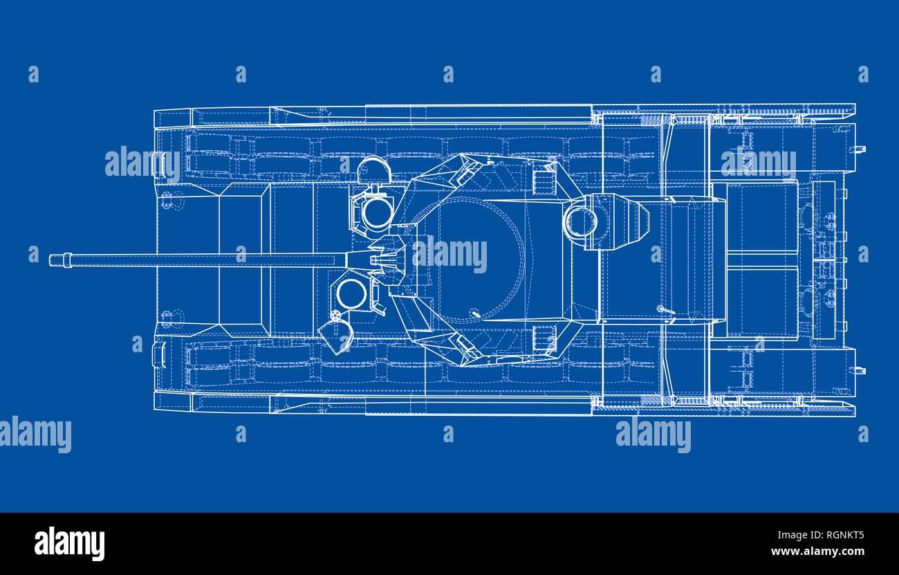 Blueprint of realistic tank Stock Vector Image & Art - Alamy