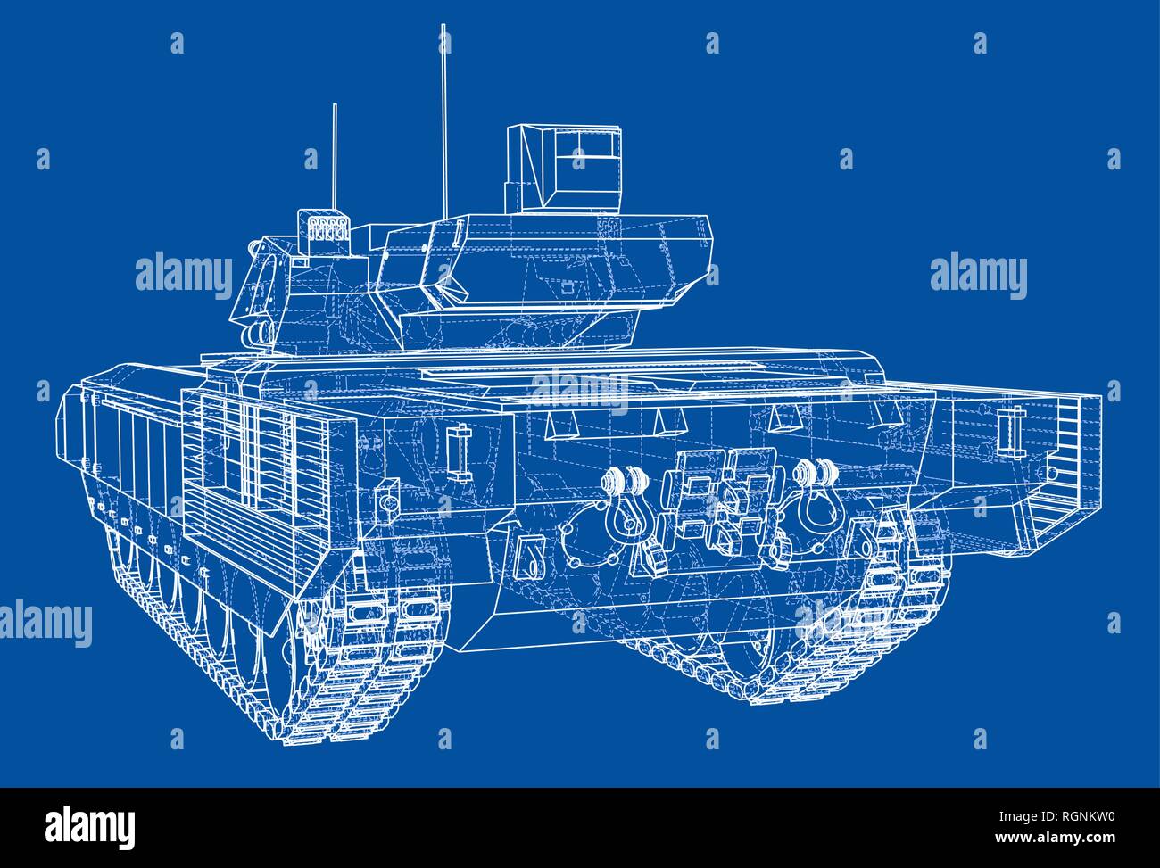 Blueprint of realistic tank Stock Vector Image & Art - Alamy