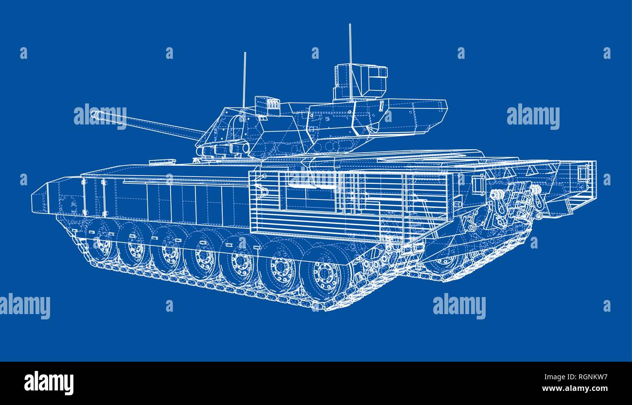 Blueprint of realistic tank Stock Vector Image & Art - Alamy