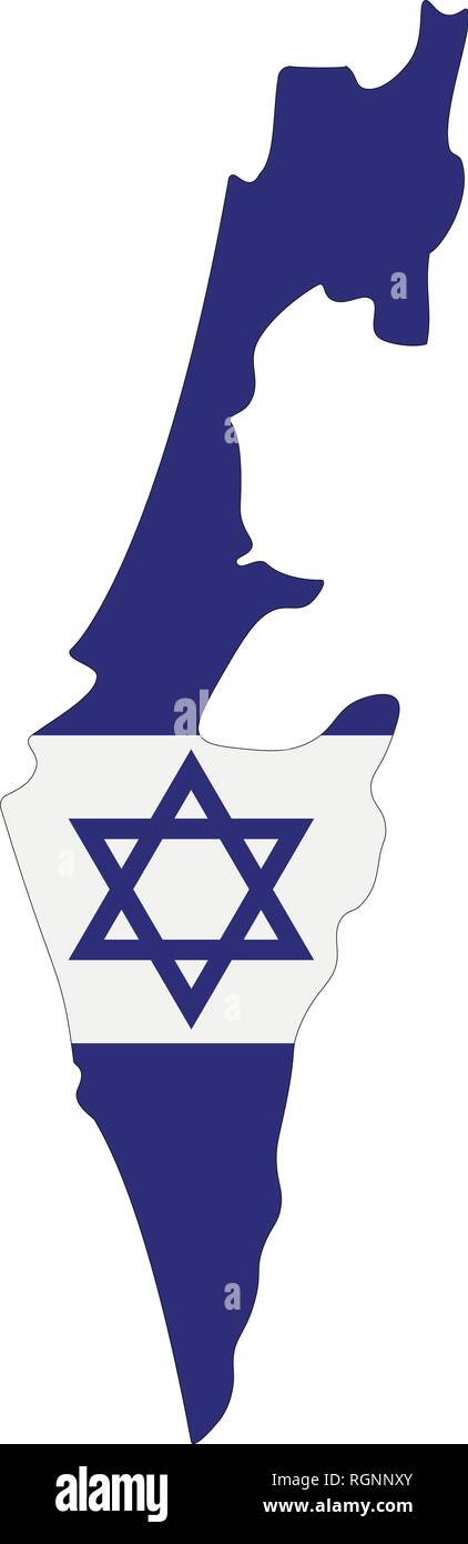 Map of Israel with flag inside. Israel map vector illustration Stock ...