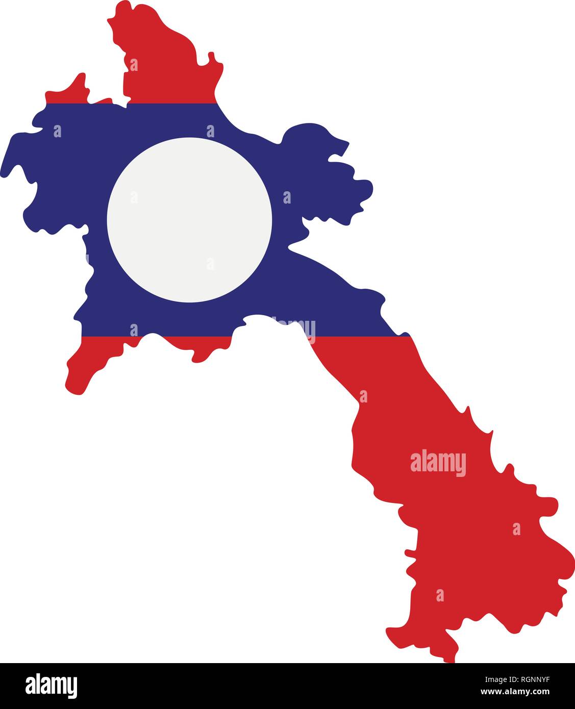 Map of Laos with flag inside. Laos map vector illustration Stock Vector Image & Art - Alamy