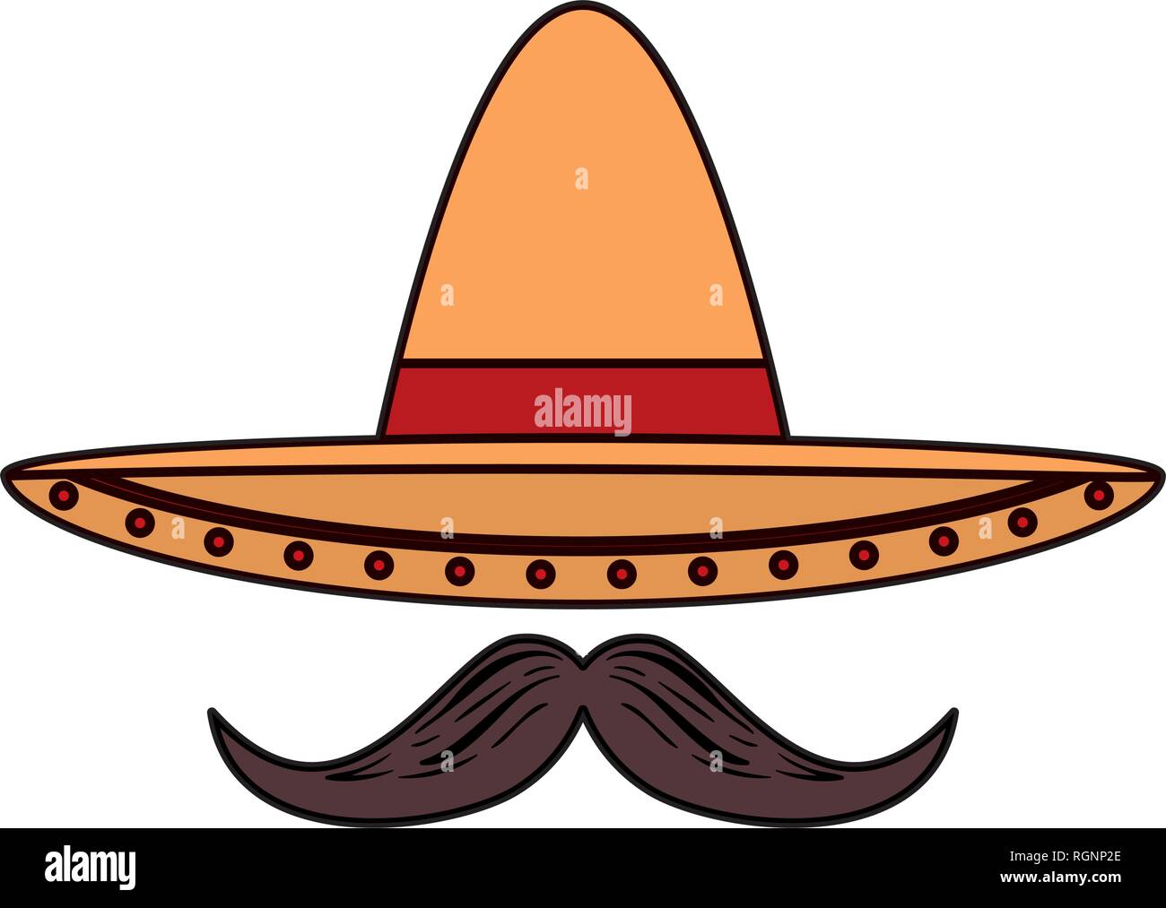 Hispanic mustache Stock Vector Images - Alamy