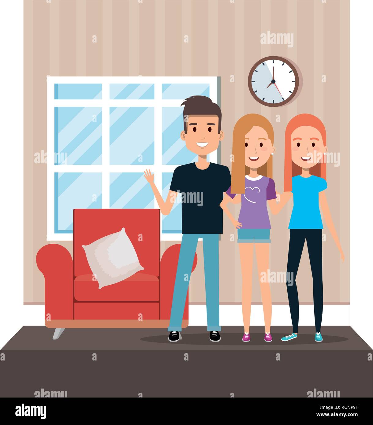 Living scene Stock Vector Images - Alamy