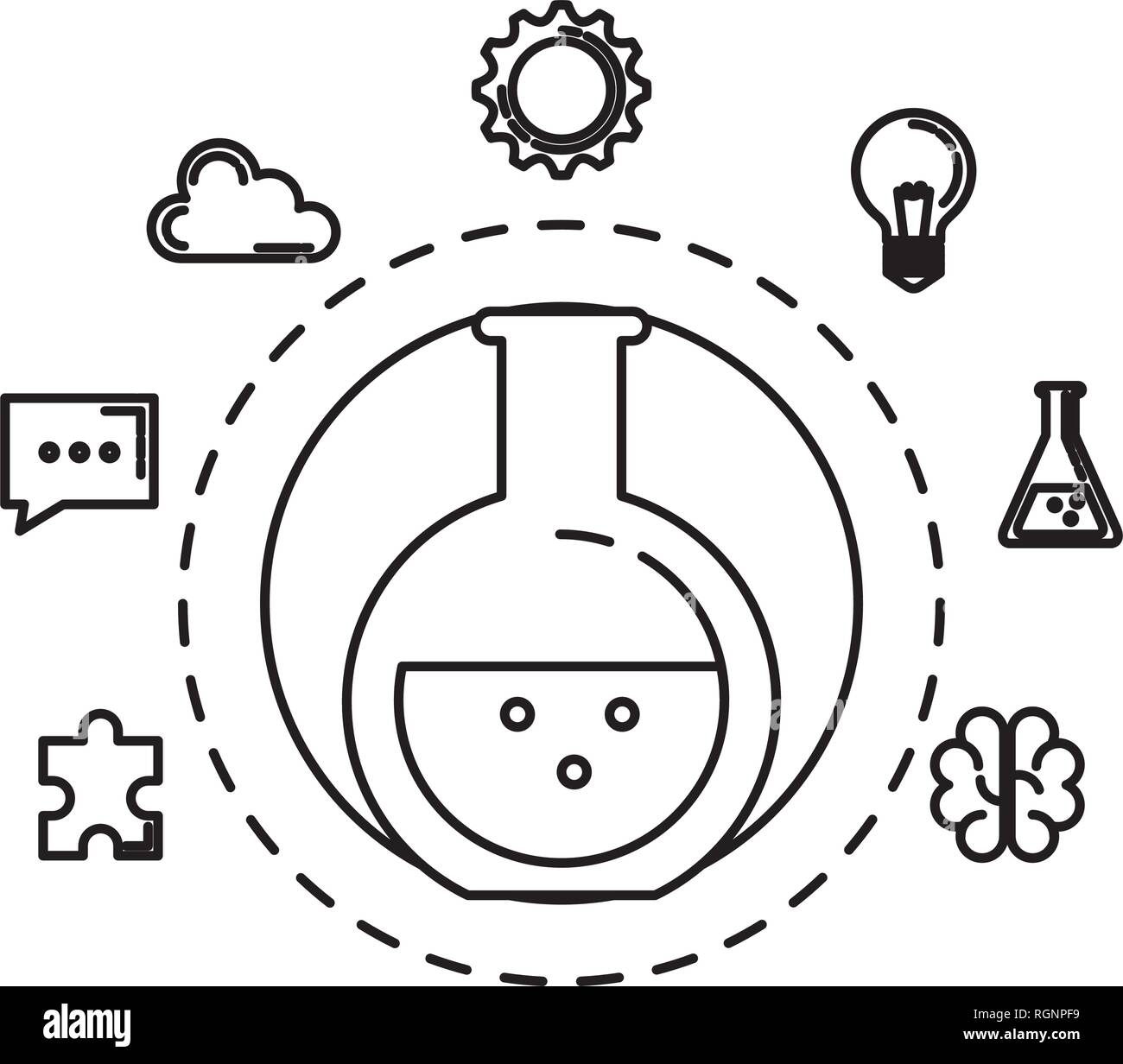 Test tube glass bulb Black and White Stock Photos & Images - Alamy