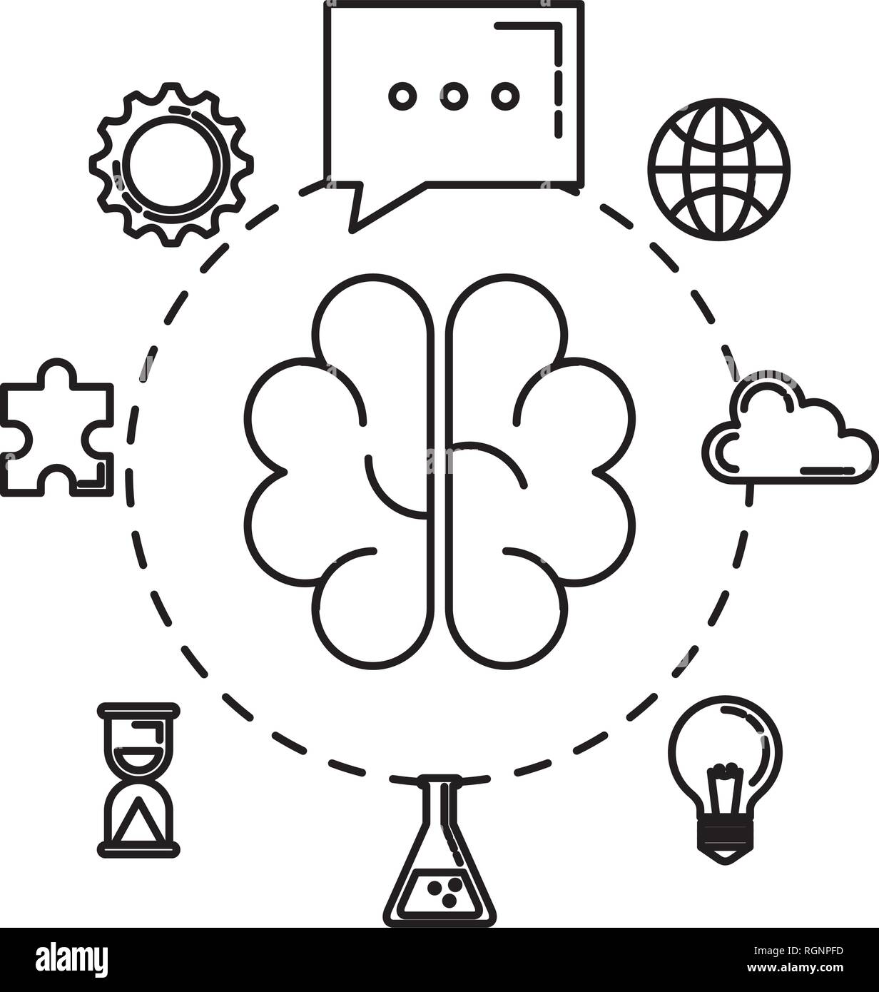 Memory test brain Stock Vector Images - Alamy