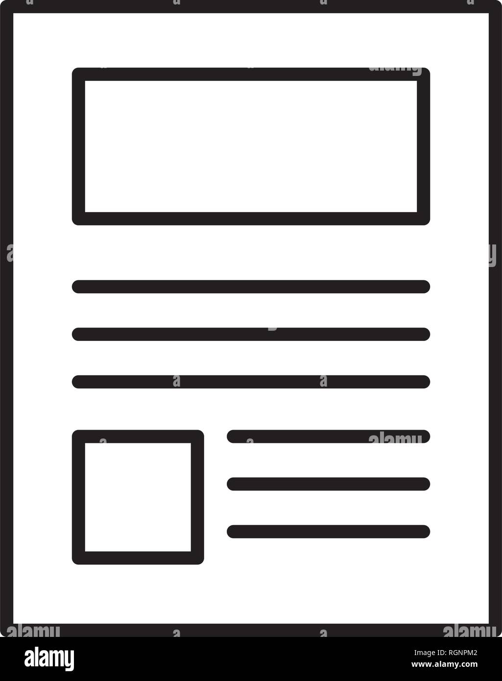 paper document isolated icon Stock Vector Image & Art - Alamy