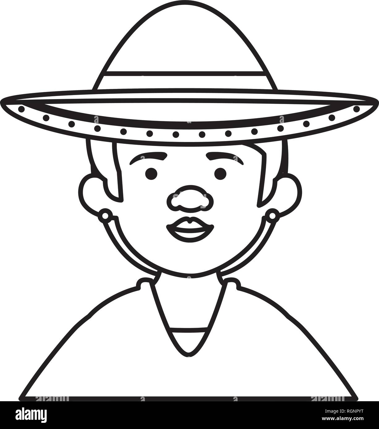 Traditional Mexican Woman Drawing