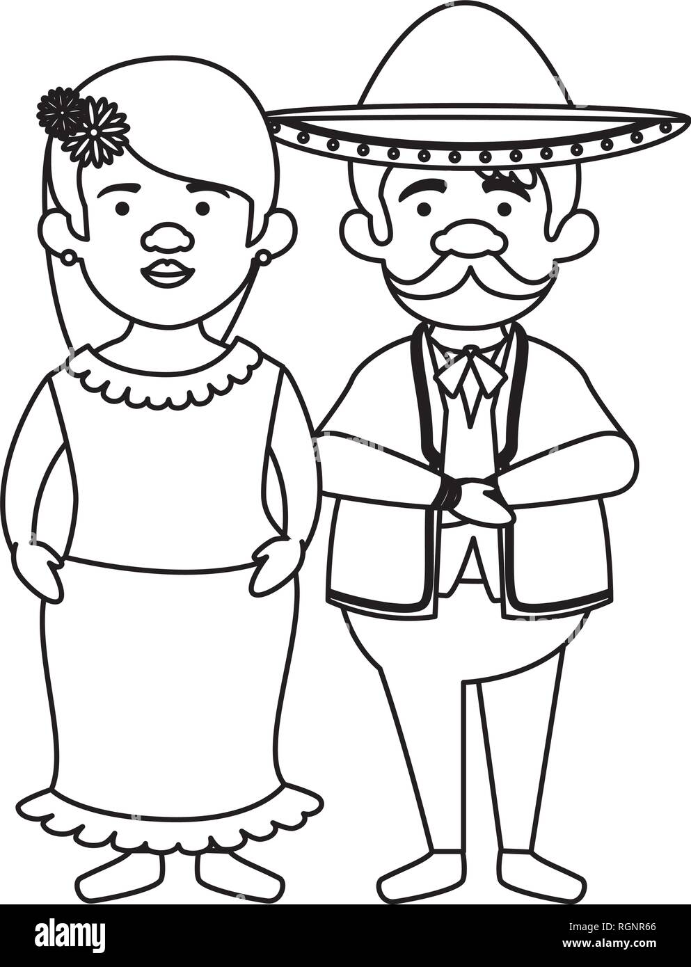 Traditional Mexican Woman Drawing