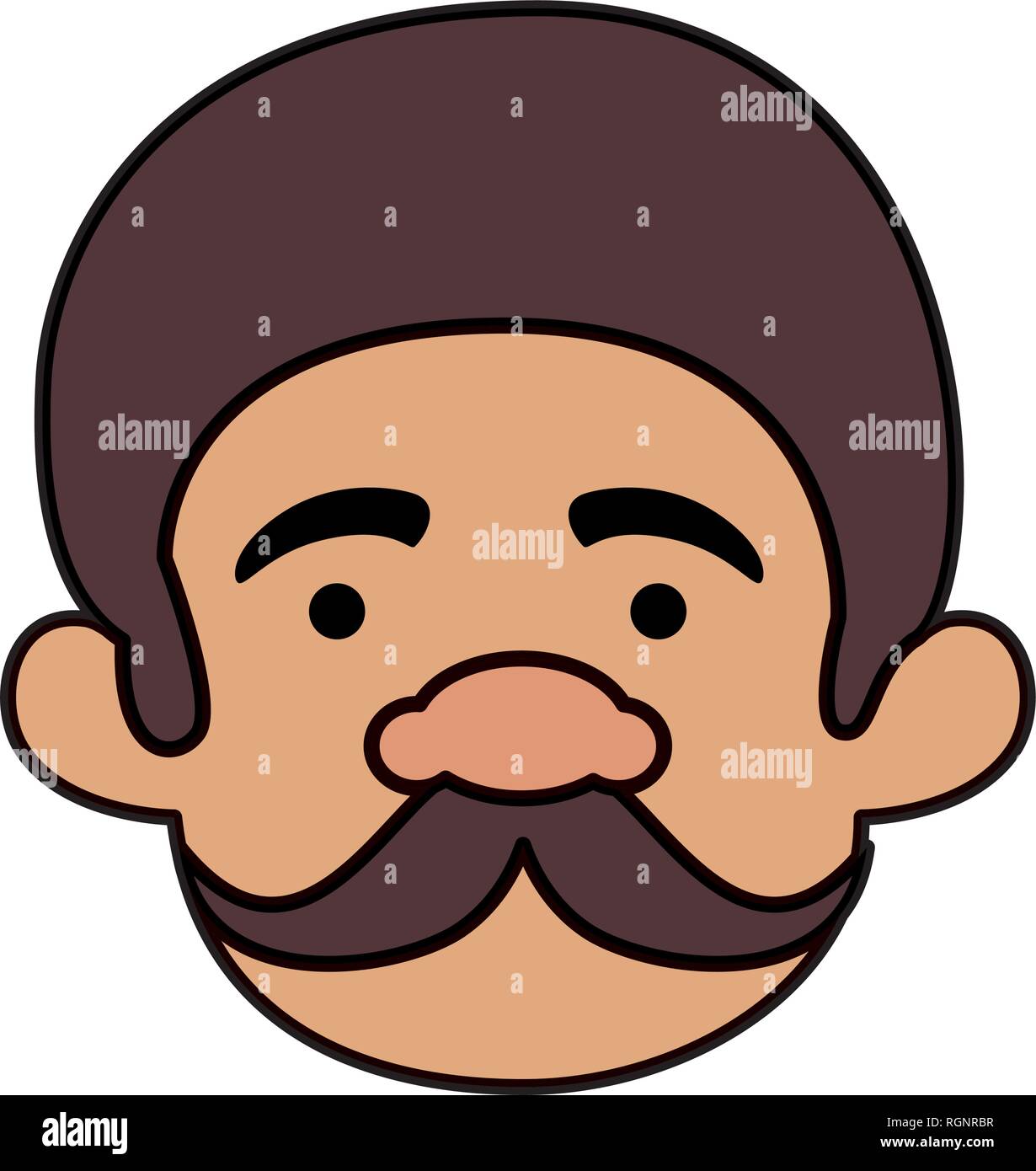 head man with mustache of macho man Stock Vector Image & Art - Alamy