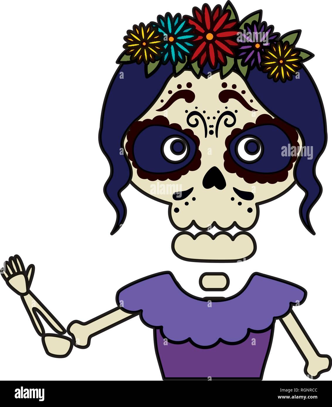 skeleton of katrina character Stock Vector Image & Art - Alamy