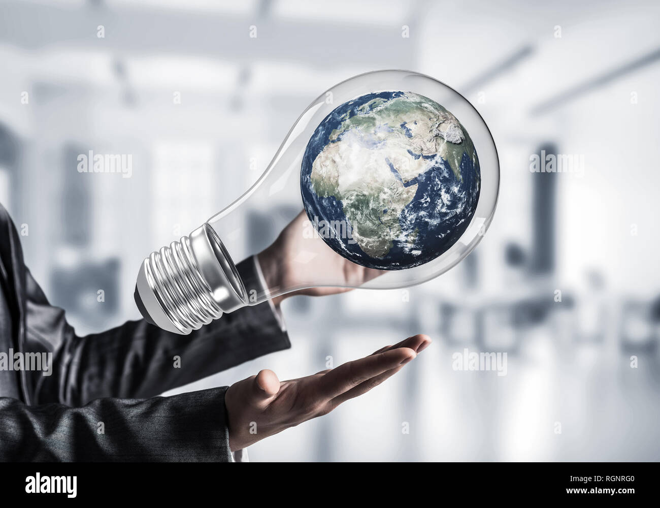 Innovations for the world protection concept Stock Photo - Alamy