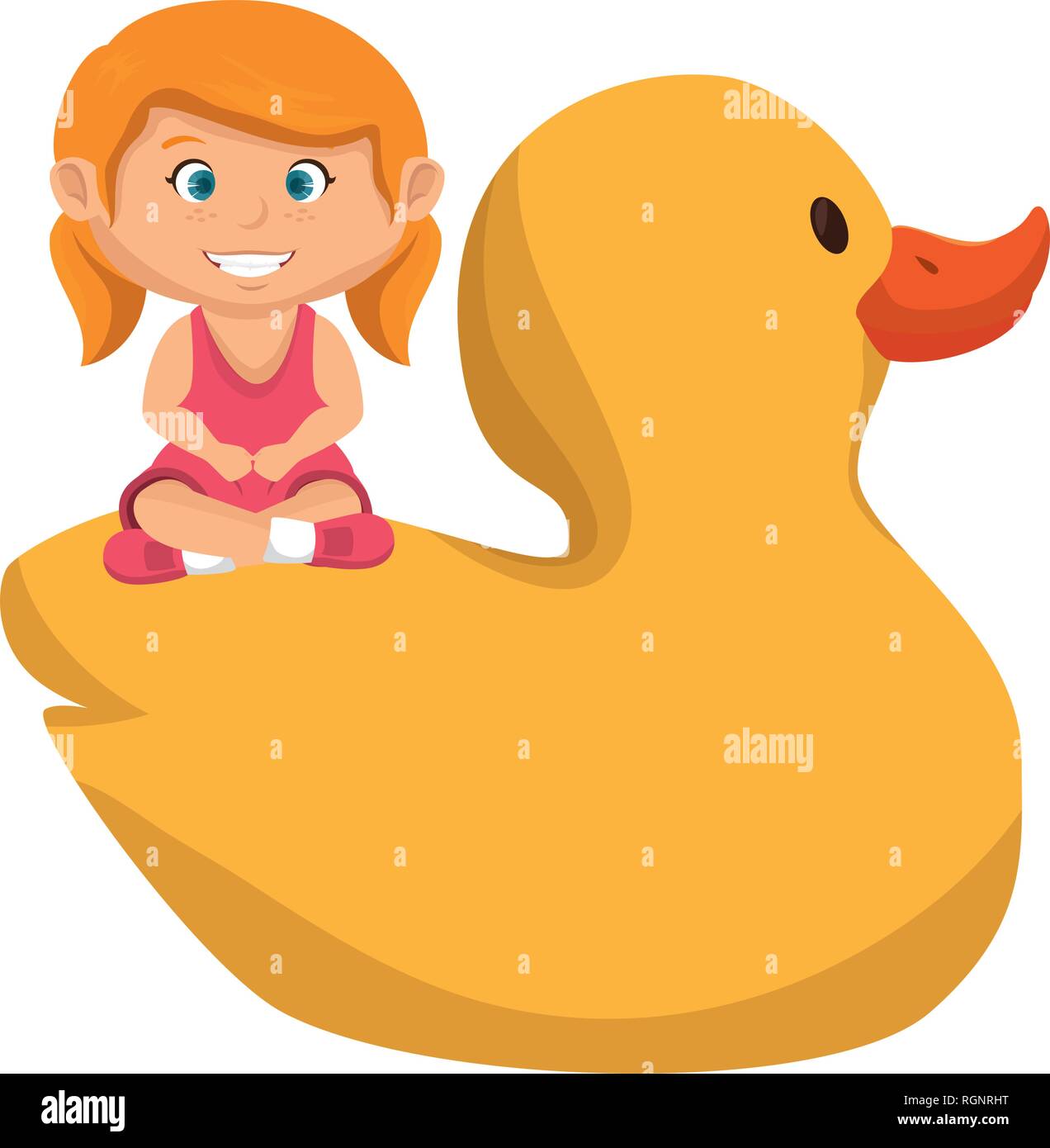 Girl Rubber Duck Clip Art