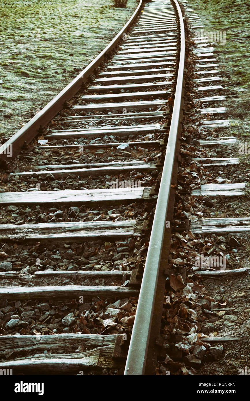 Old train tracks Stock Photo - Alamy