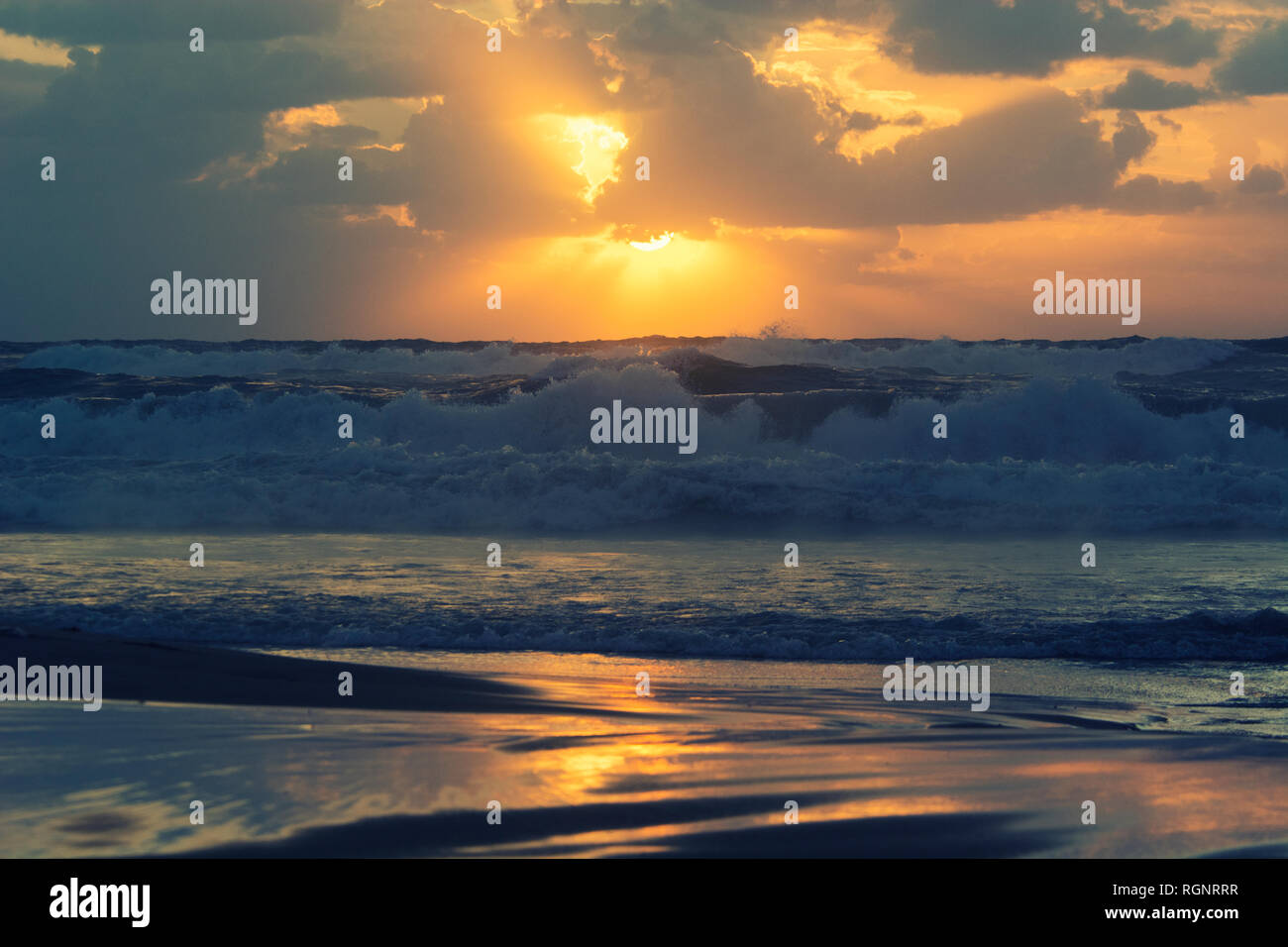 Dramatic Mediterranean sunset Beirut Lebanon Stock Photo - Alamy