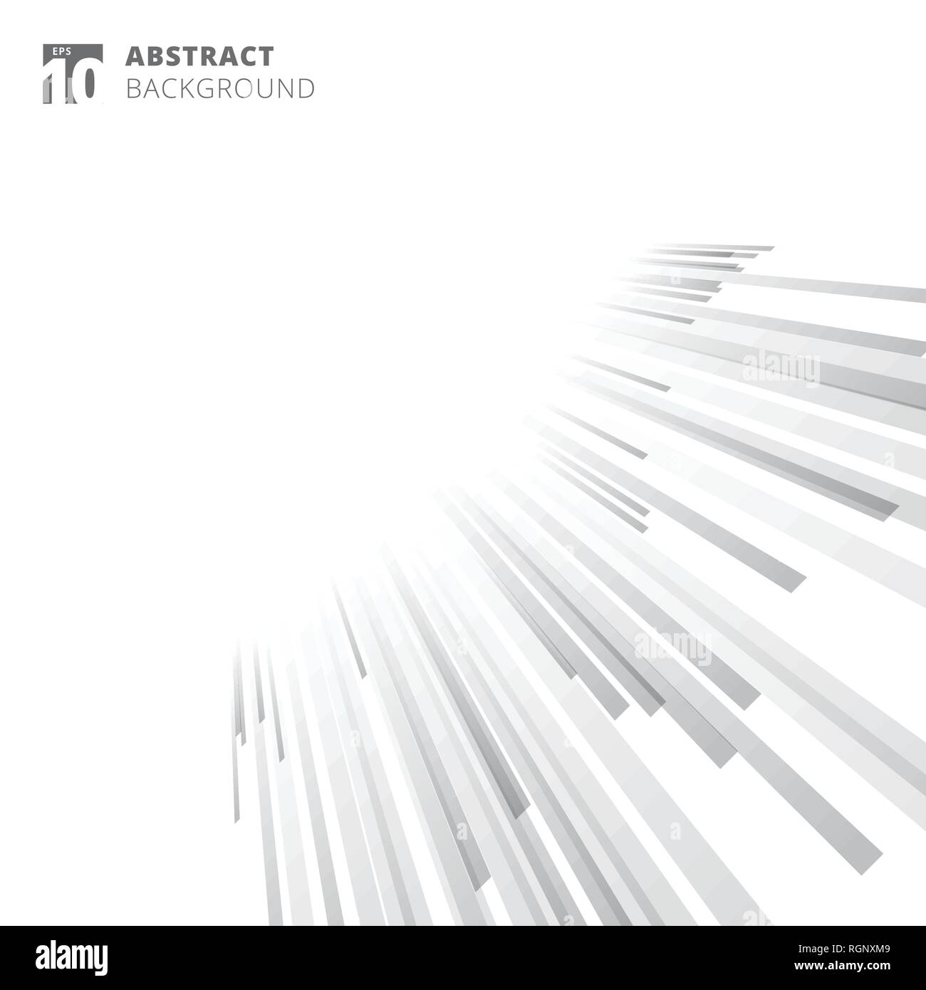 Abstract lines gray perspective on white background. Vector ...