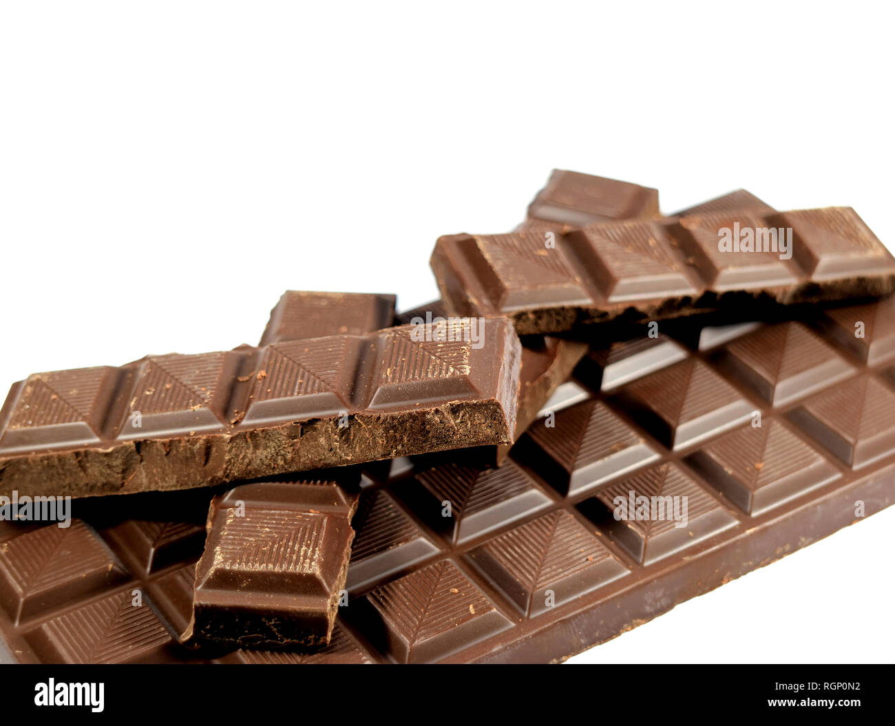 Many chocolate pieces piled hi-res stock photography and images - Alamy