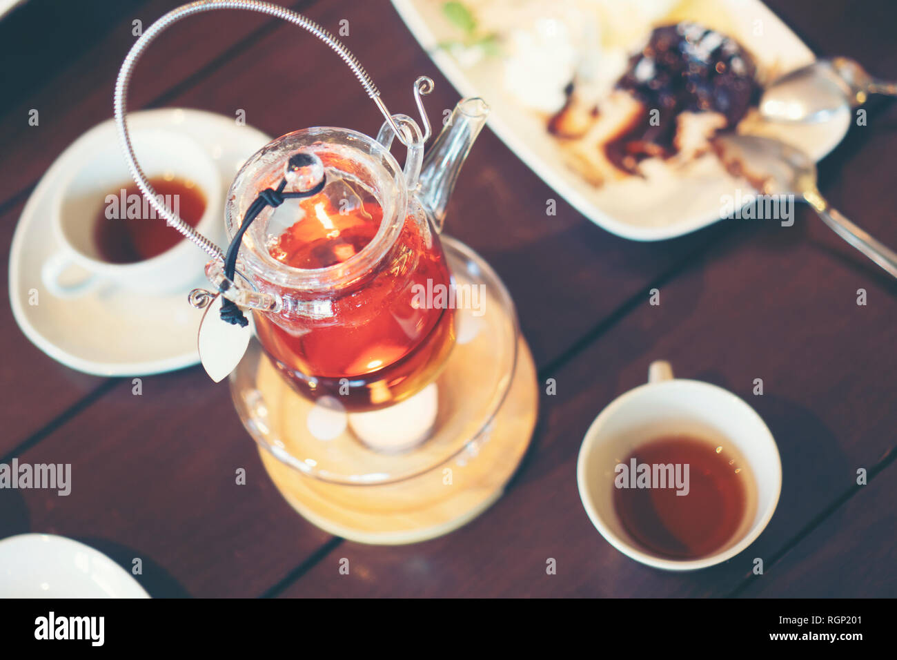 English tea in cafe Stock Photo - Alamy