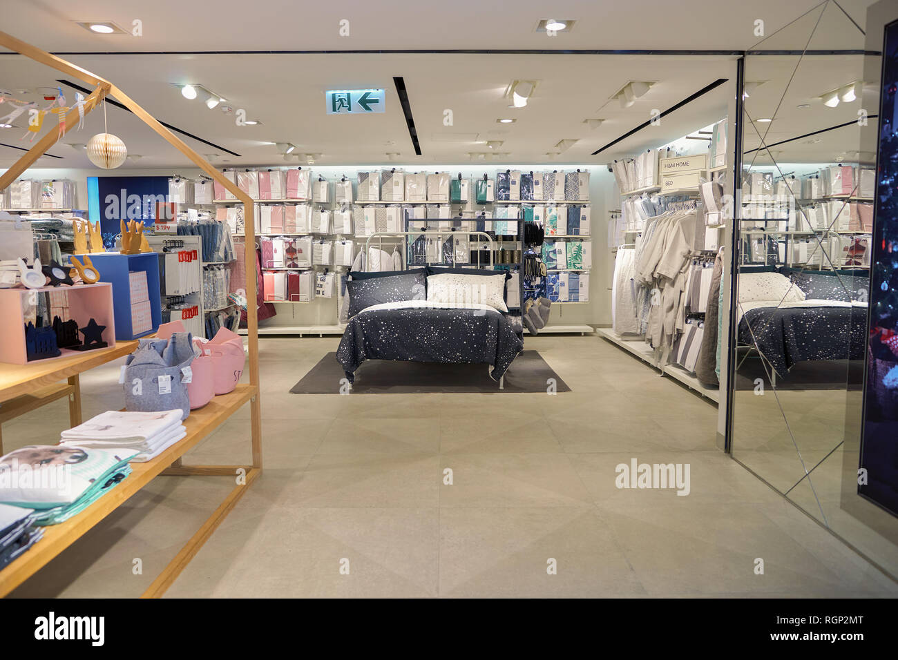HONG KONG - CIRCA NOVEMBER, 2016: inside H & M store in Hong Kong. H ...